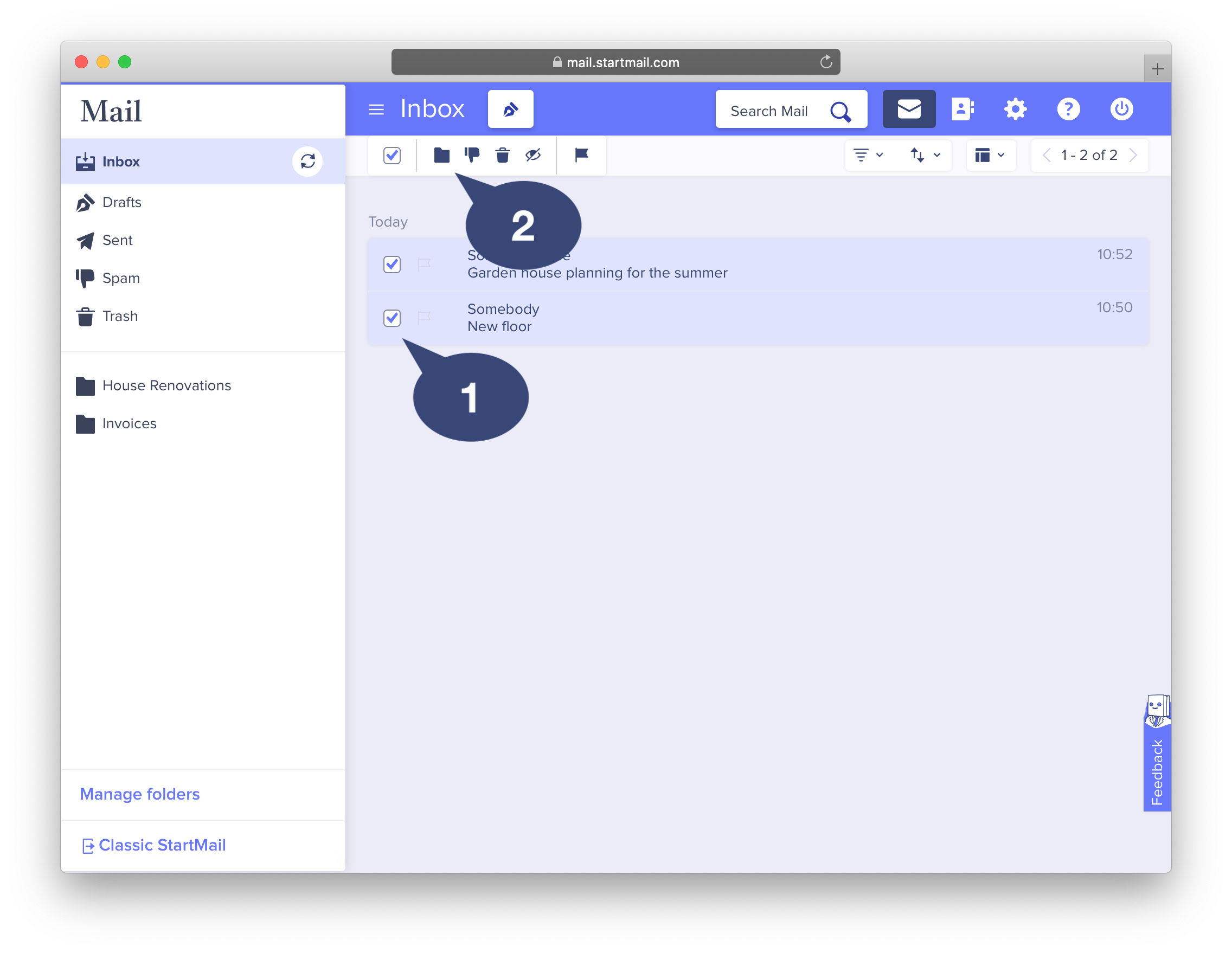 Folders – StartMail