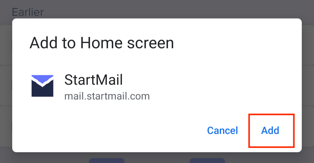 Add StartMail to your home screen – StartMail