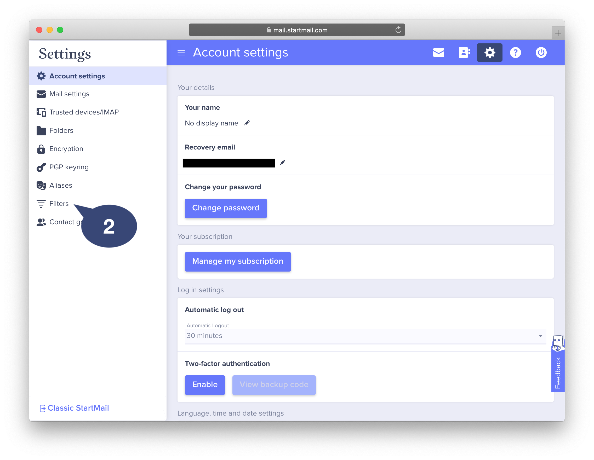 Filters – StartMail