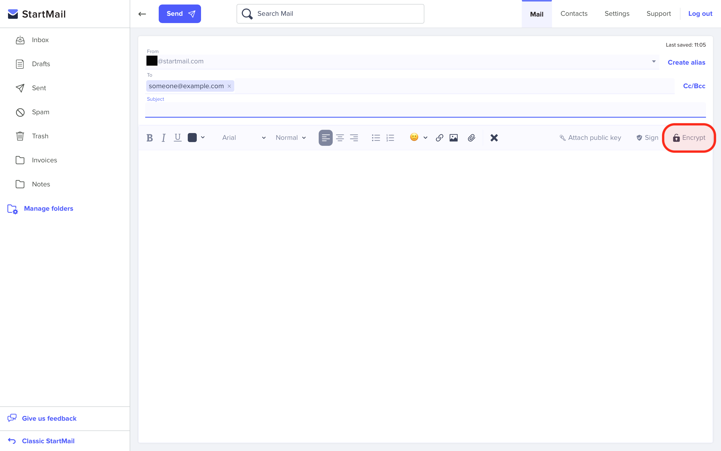 Password Protected Messages Startmail