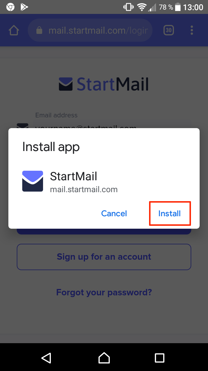 Add StartMail to your home screen – StartMail