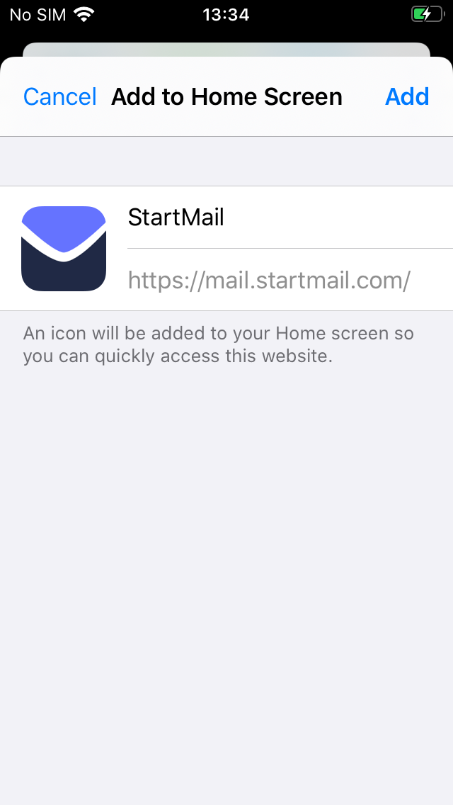 Add StartMail to your home screen – StartMail