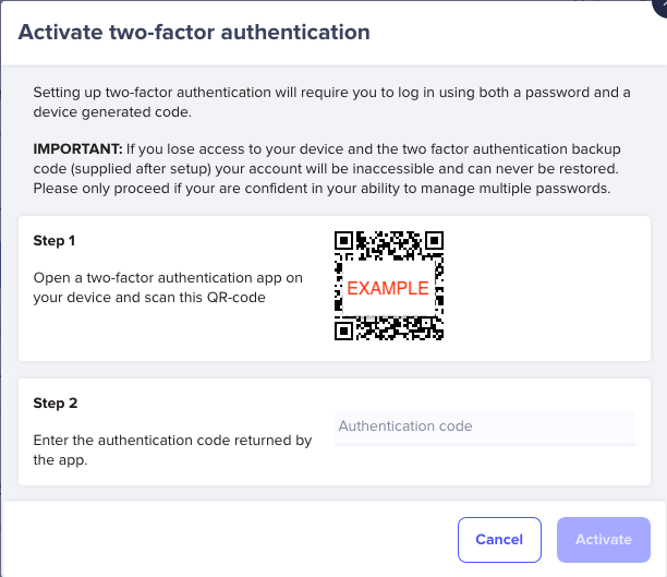 Two-factor authentication (2FA) – StartMail