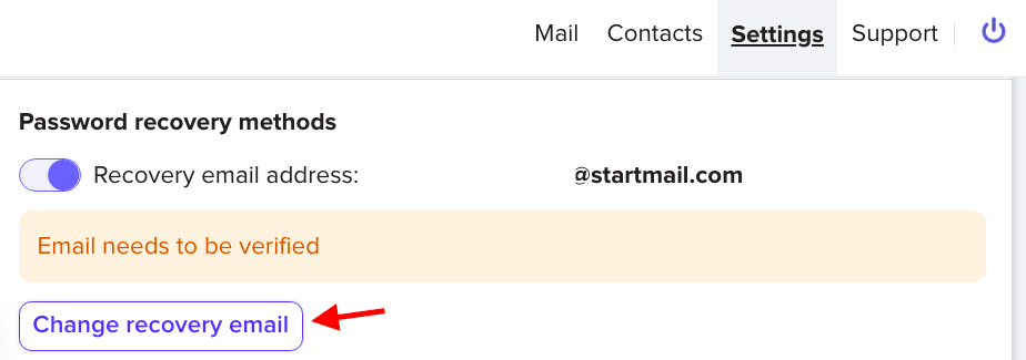 Recovery Email Address – StartMail