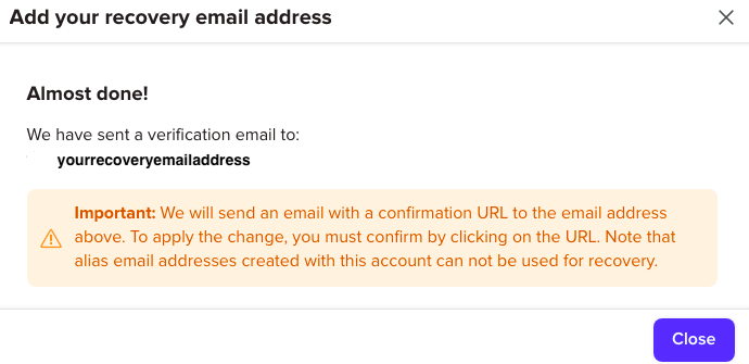 Recovery Email Address – StartMail